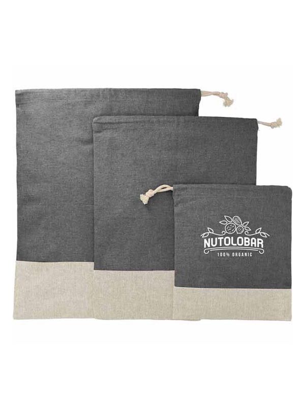 Personalized Split Recycled 3 Piece Travel Pouch Set CarryGreen