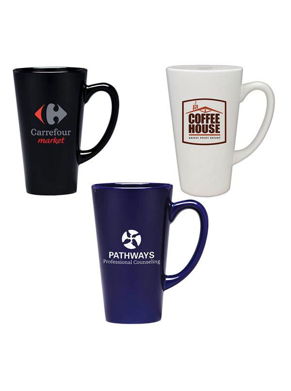Custom Printed Tall Ceramic Mugs 16 oz. coffee Mug | Large capacity ...