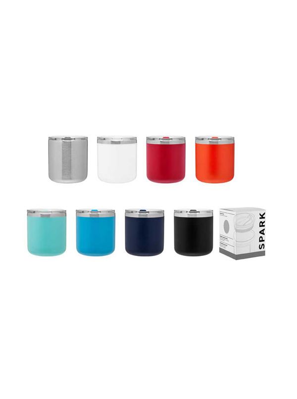 12 oz double wall 18/8 stainless steel thermal tumbler with copper ...