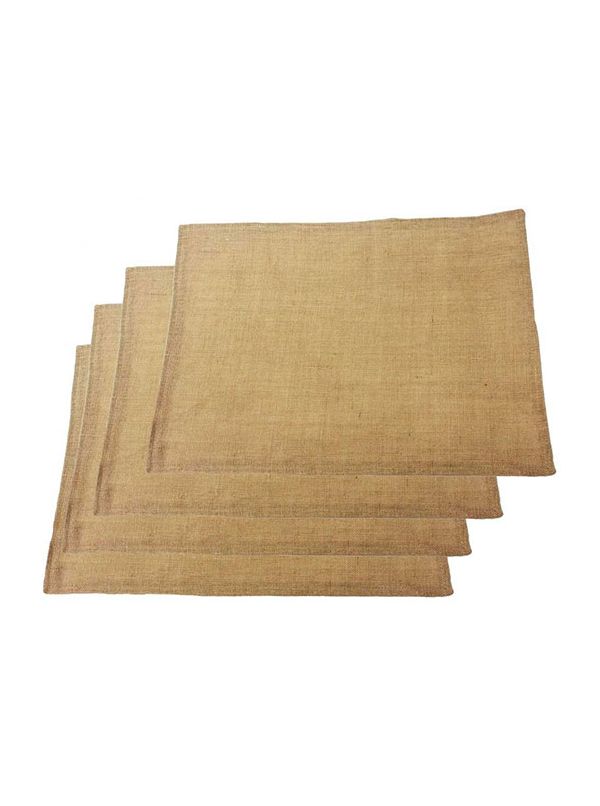 Set of 4 - Plain Natural Jute/ Burlap Place mats 14 inch x 20 inch
