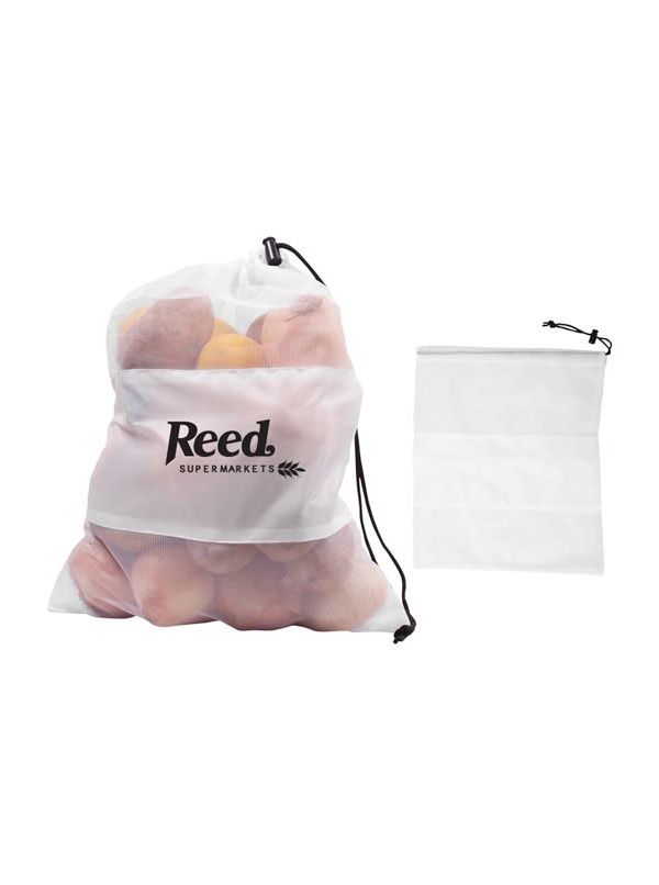 Custom Printed Logo Mesh Drawcord Bag 6BG600 CarryGreen